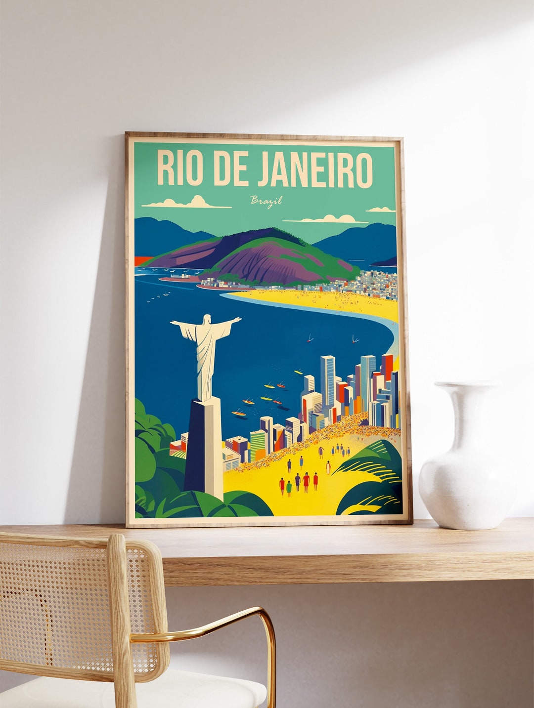 Rio De Janeiro Travel Print, Rio De Janeiro Travel Poster, Brazil ...