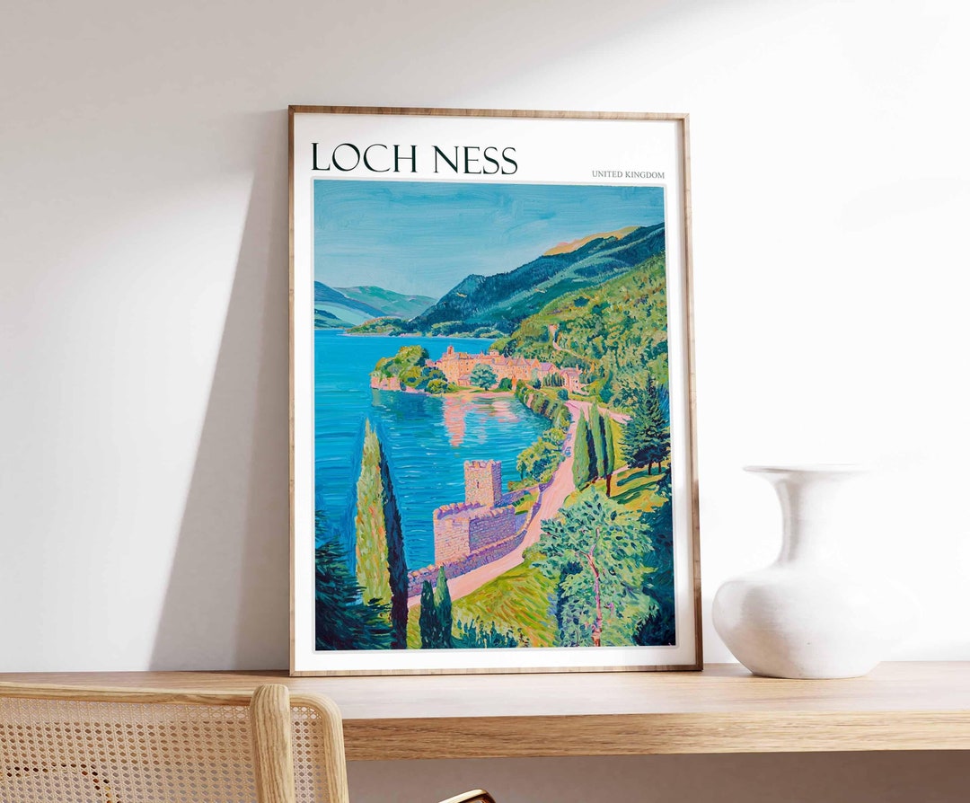 Loch Ness Poster, Loch Ness Travel Print, United States Wall Art ...