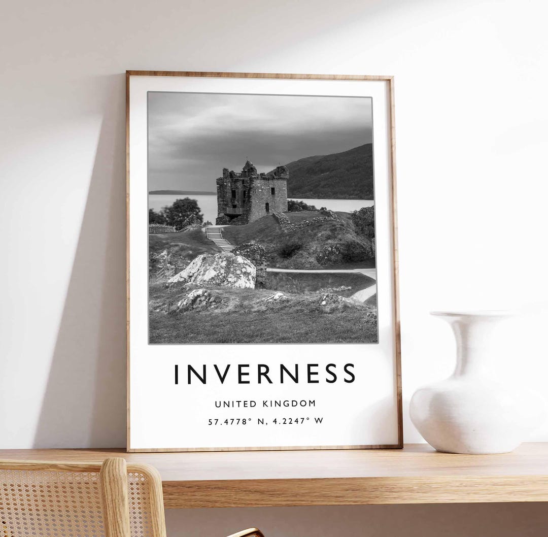 Inverness Poster, Scotland Poster, Inverness Wall Art, Watercolor Print ...
