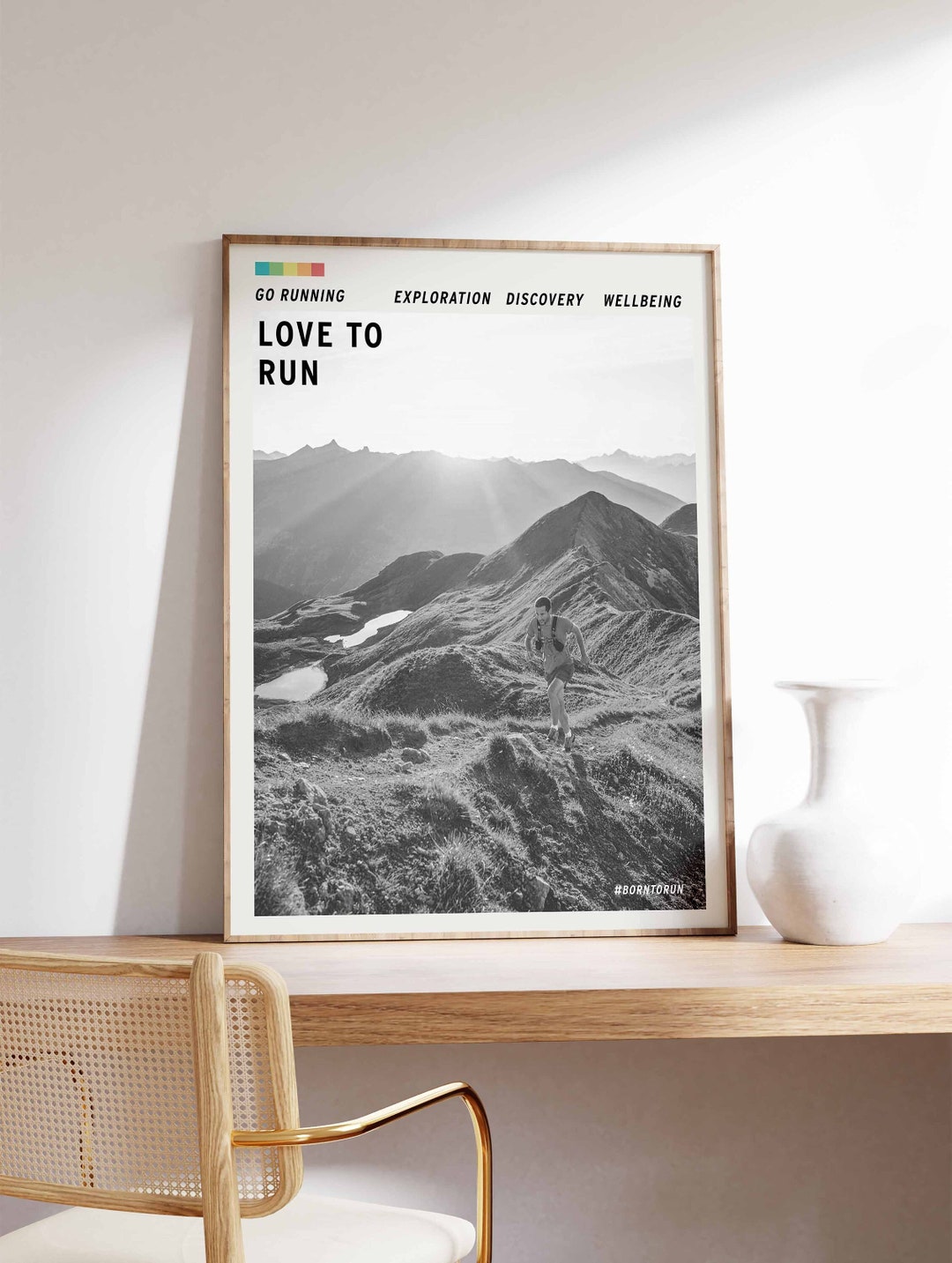 Running Poster, Jogging Print, Adventure Wall Art, Gift for Runner ...
