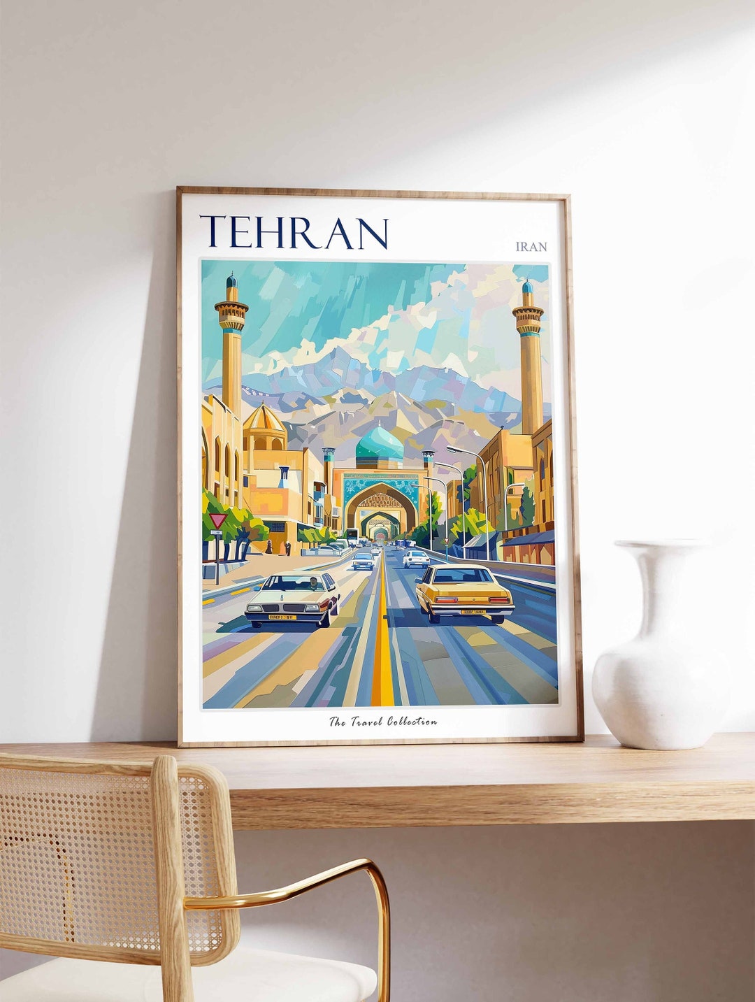 Tehran Poster, Tehran Travel Print, Tropical Decor, City Wall Art ...