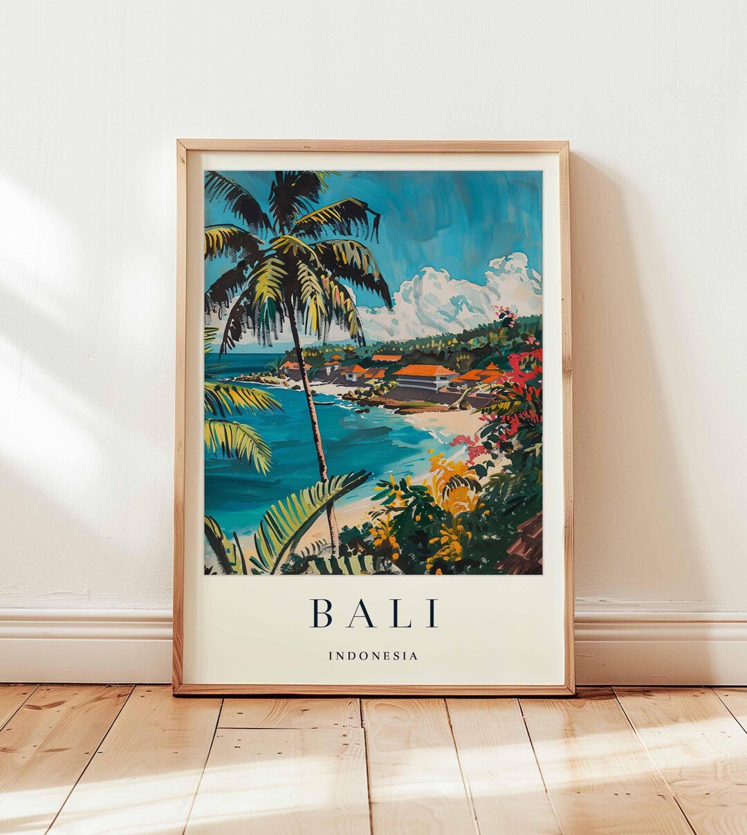 Bali Travel Poster: Indonesian Island Art Print - Etsy