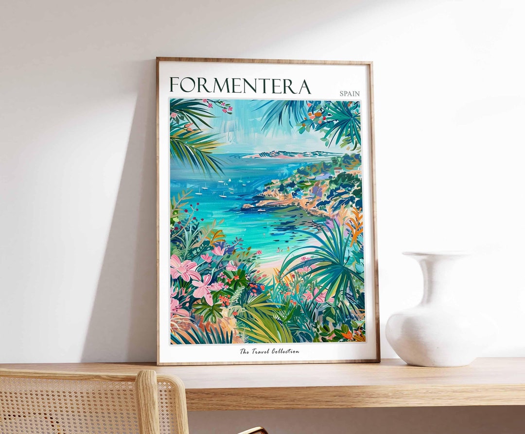 Formentera Poster, Spain Travel Print, Spanish Decor, Europe Travel ...
