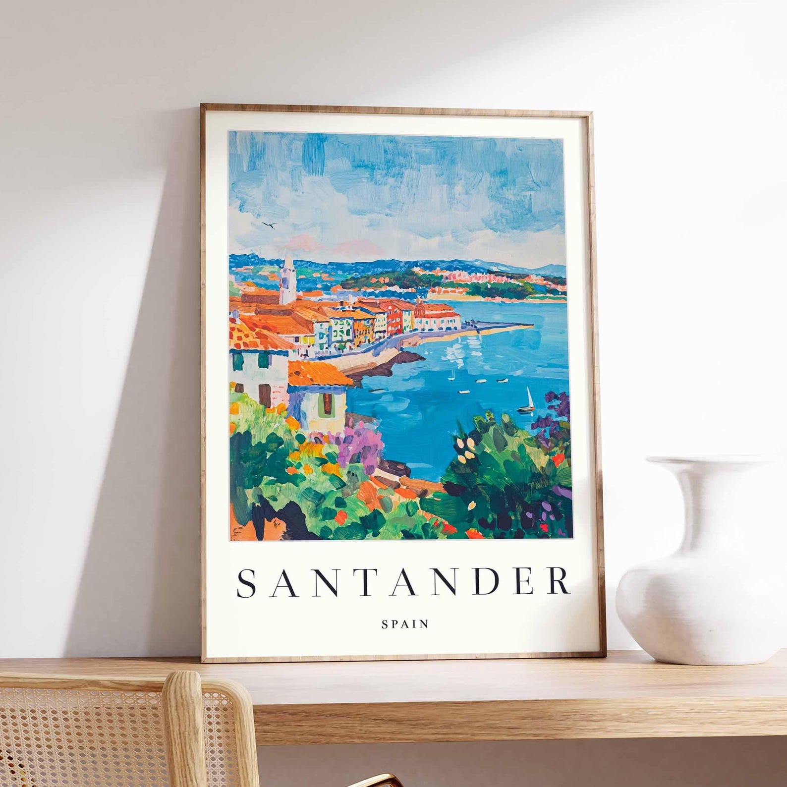 Santander Spain Poster: Coastal Travel Print, Cantabria Wall Art - Etsy