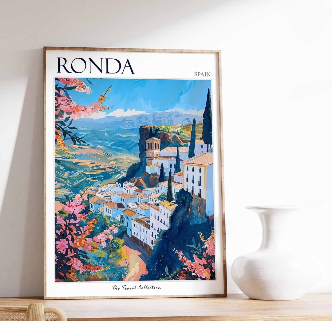 Ronda Poster, Spain Travel Print, Spanish Decor, Europe Travel Poster ...