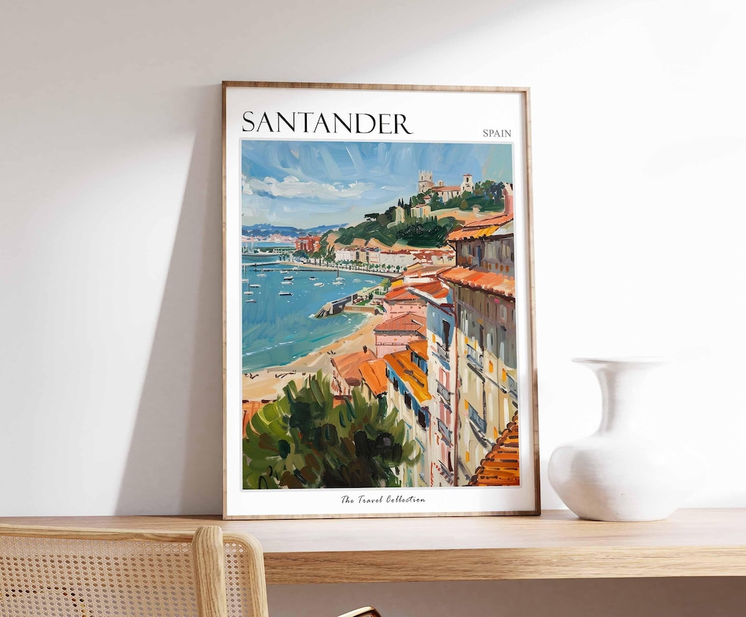 Santander Poster, Spanish Travel Print, Santander Travel Art, Santander ...