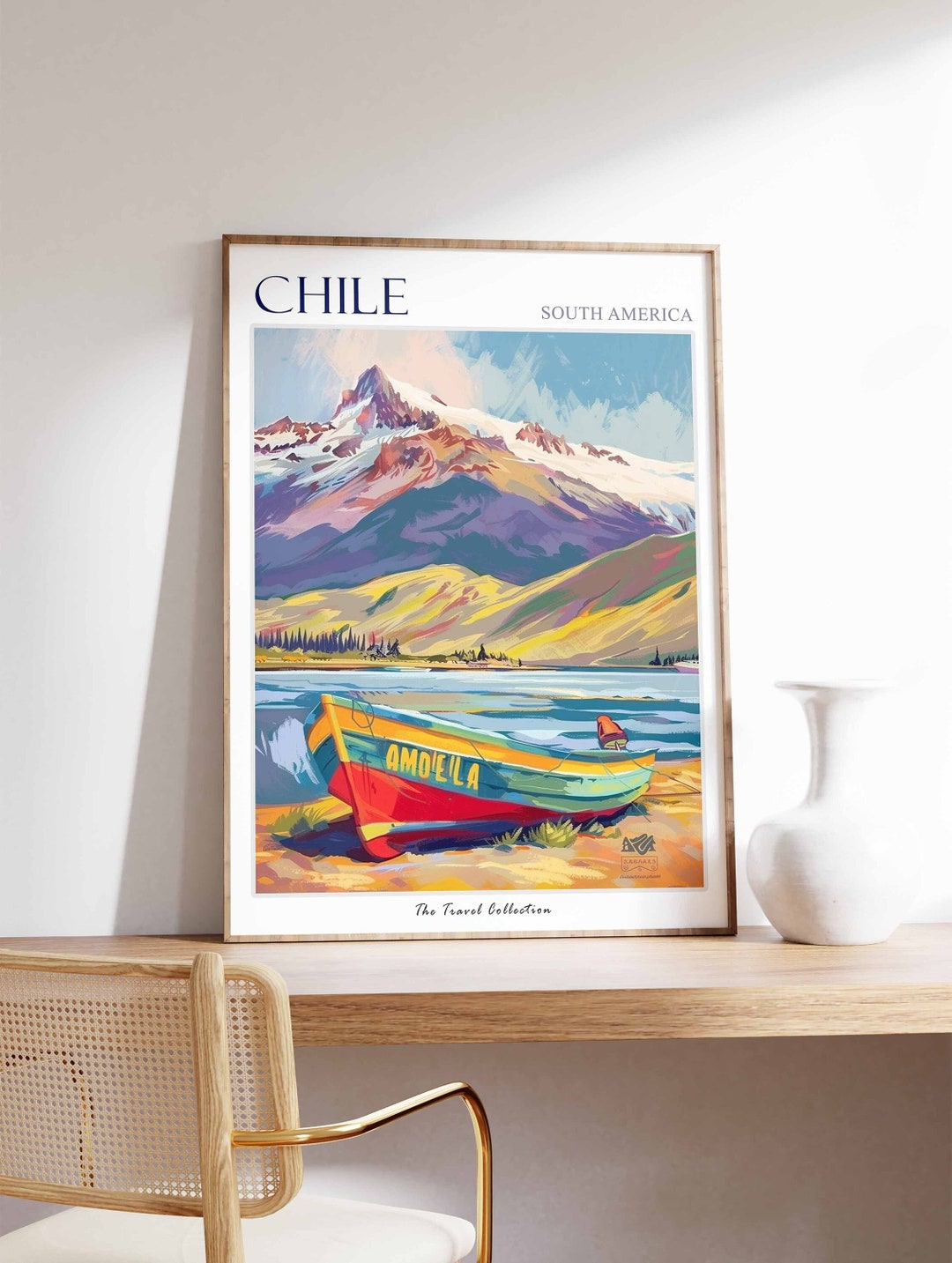 Chile Poster, Chile Travel Print, Tropical Decor, Botanical Print ...