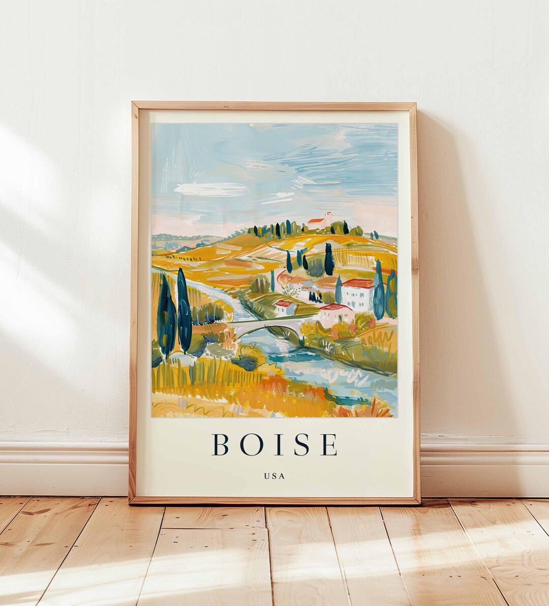 Boise Idaho Travel Poster: USA City Wall Art - Etsy