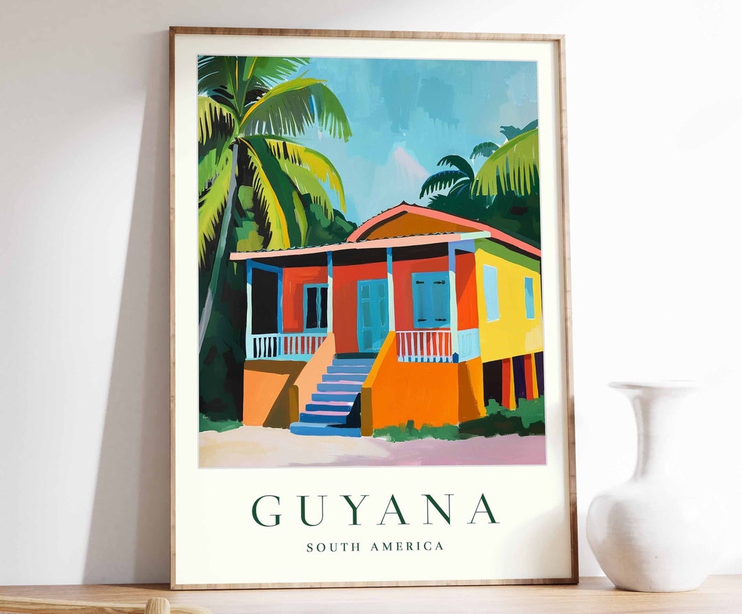 Guyana Poster, Guyana Travel Print, South America Wall Art, South ...