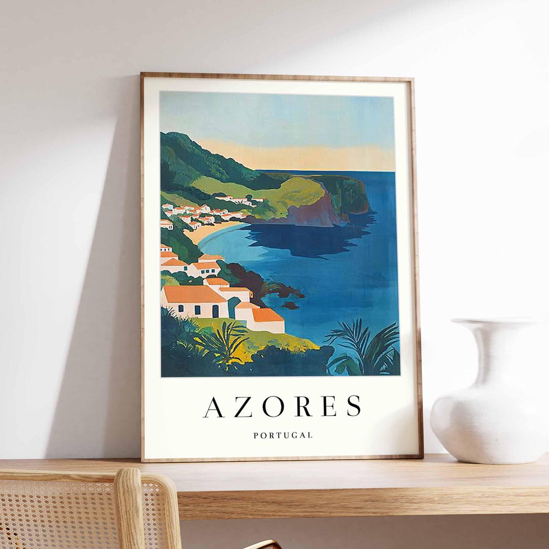 Azores Poster, Azores Wall Art, Azores Print, Portugal Poster, Azores ...
