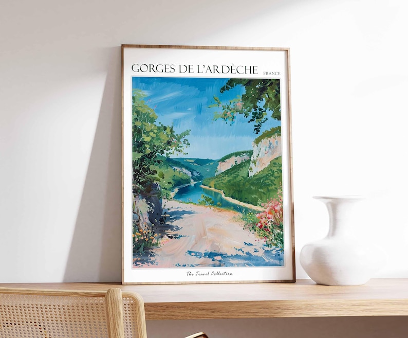 Gorges De L'ardèche France Travel Poster: European Wall Art - Etsy