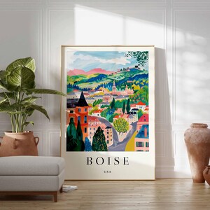 Boise Idaho Travel Poster: USA City Wall Art - Etsy