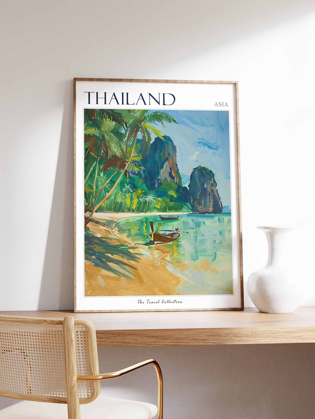 Thailand Travel Poster: Tropical Beach Art Print - Etsy UK