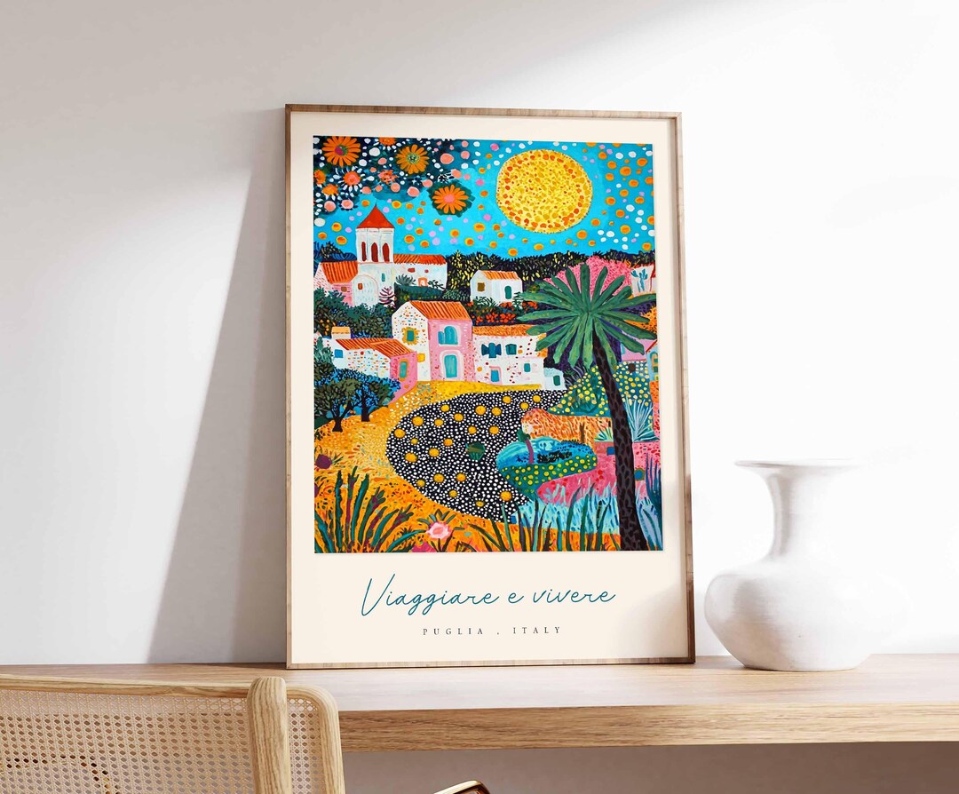 Puglia Poster, Italian Travel Print, Puglia Travel Art, Puglia Wall Art ...