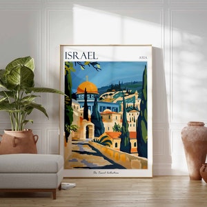 Israel Travel Poster, Israel Travel Print, Jewish Decor, Jewish Travel ...
