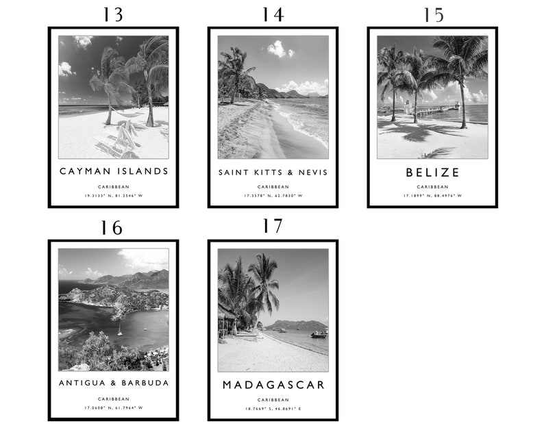 Caribbean Poster Sets Caribbean Poster Selection Travel - Etsy