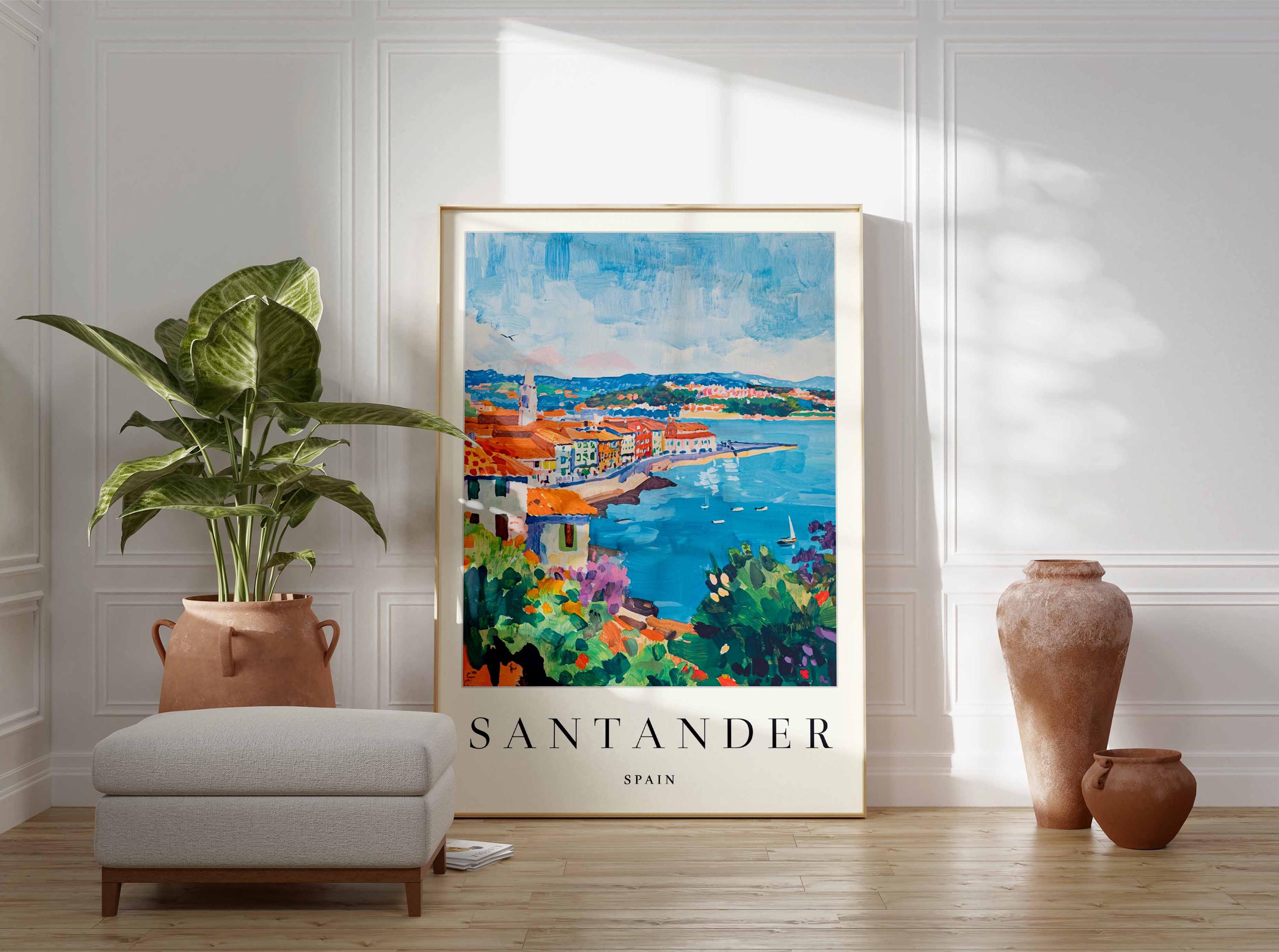Santander Spain Poster: Coastal Travel Print, Cantabria Wall Art - Etsy
