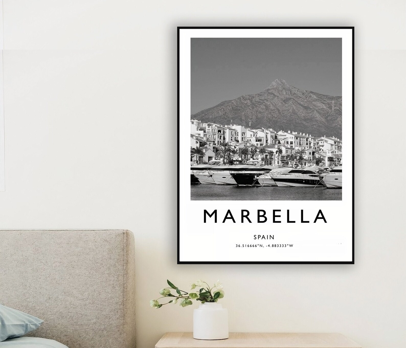 Marbella Travel Print Marbella Travel Poster Spain Print | Etsy