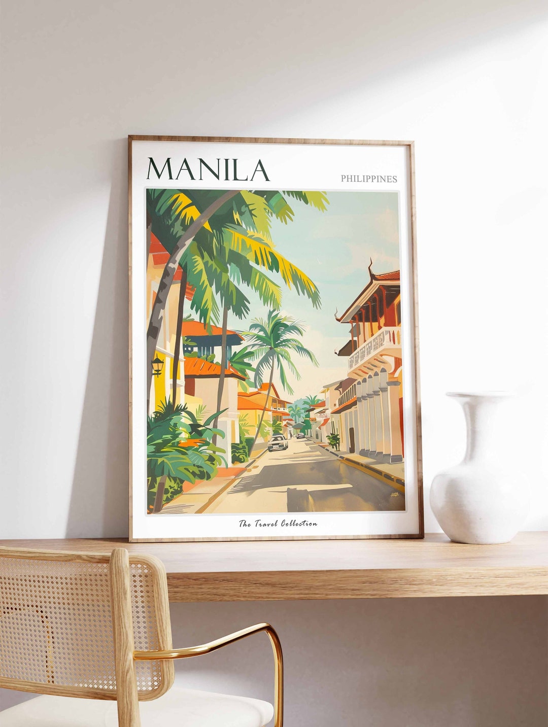 Manila Poster, Manila Travel Print, Tropical Decor, City Wall Art ...