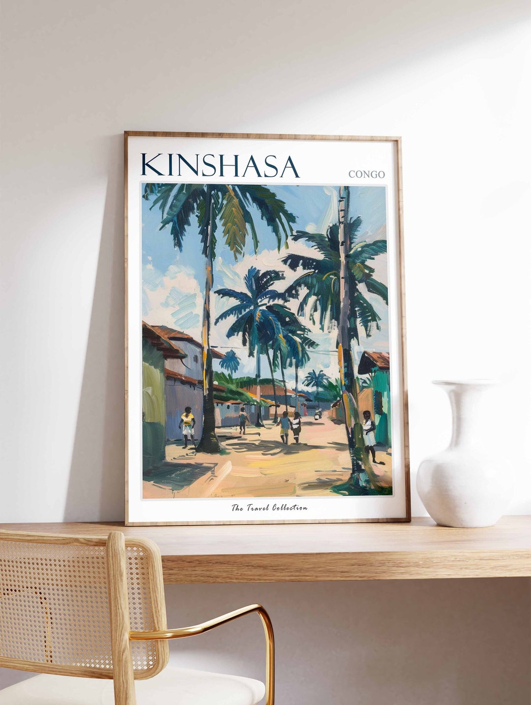 Kinshasa Poster, Kinshasa Travel Print, DRC Travel Poster, African ...