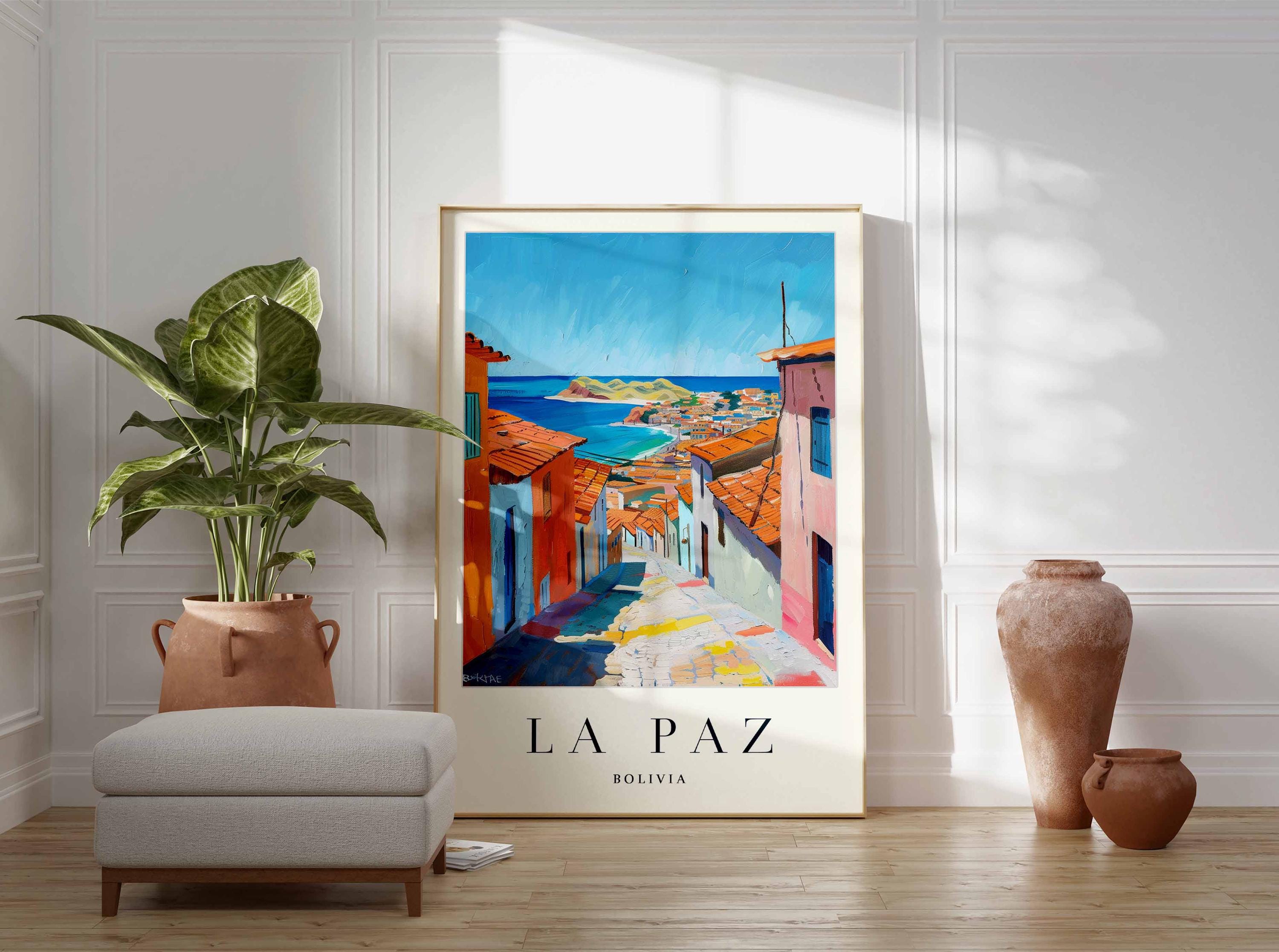 La Paz Bolivia Travel Poster: Andes Mountains Wall Art - Etsy