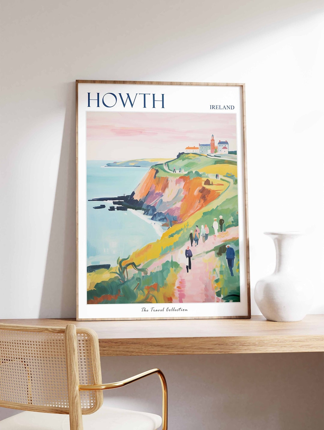 Howth Ireland Travel Poster: Coastal Village Art Print - Etsy