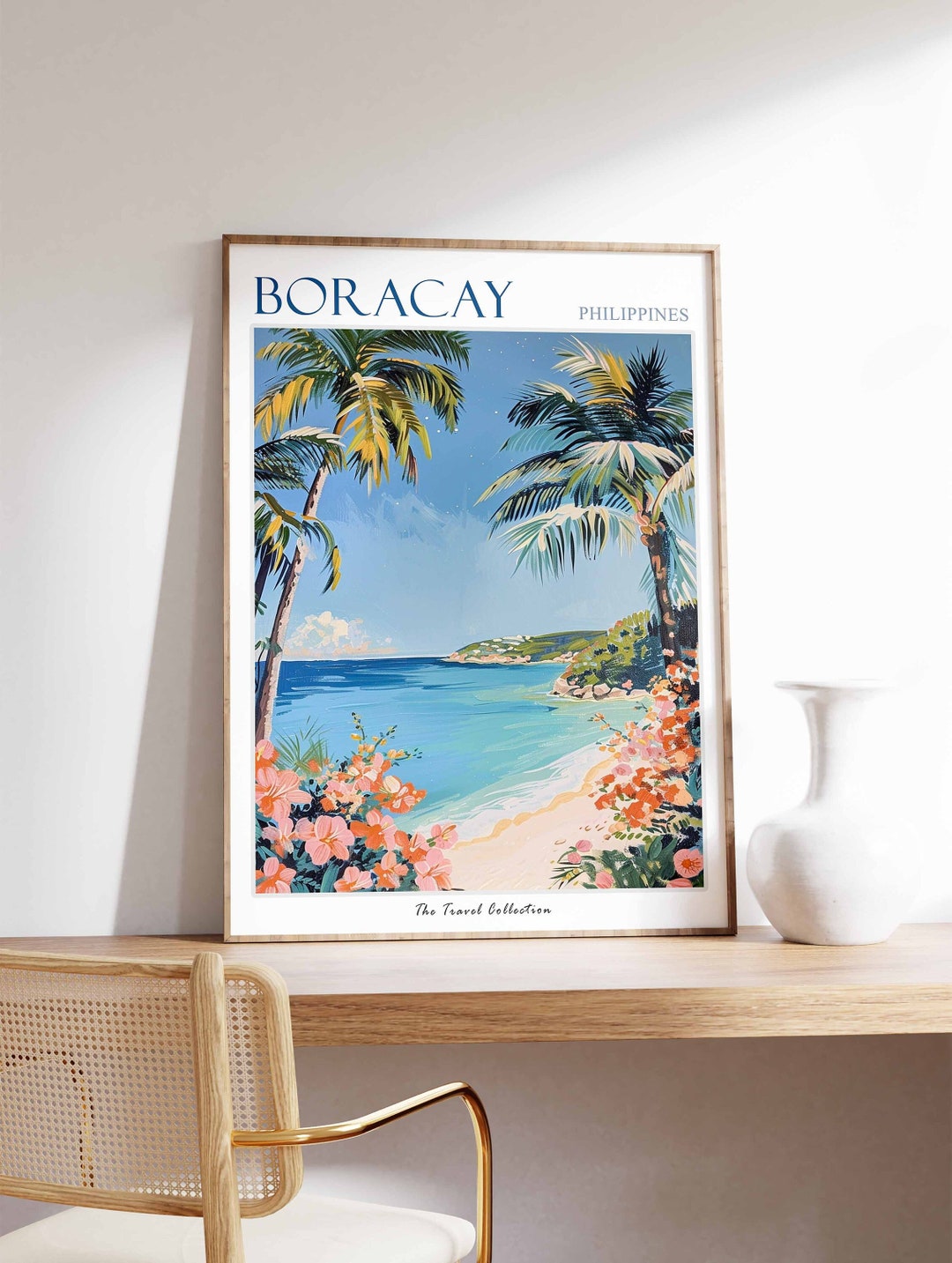 Boracay Poster, Boracay Travel Print, Tropical Decor, Botanical Wall ...
