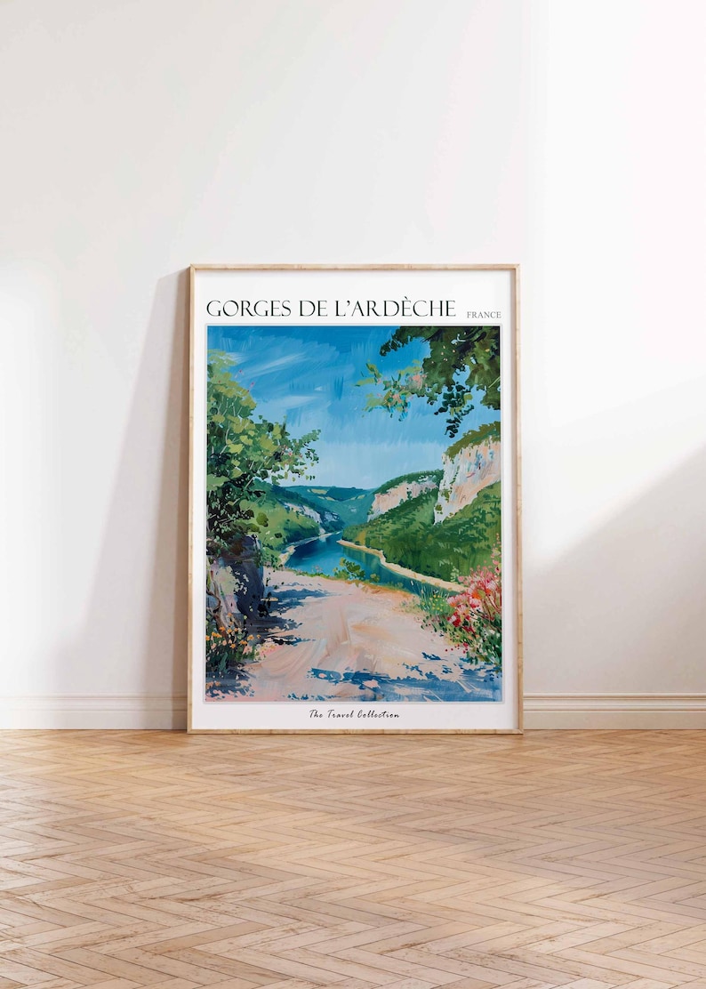 Gorges De L'ardèche France Travel Poster: European Wall Art - Etsy