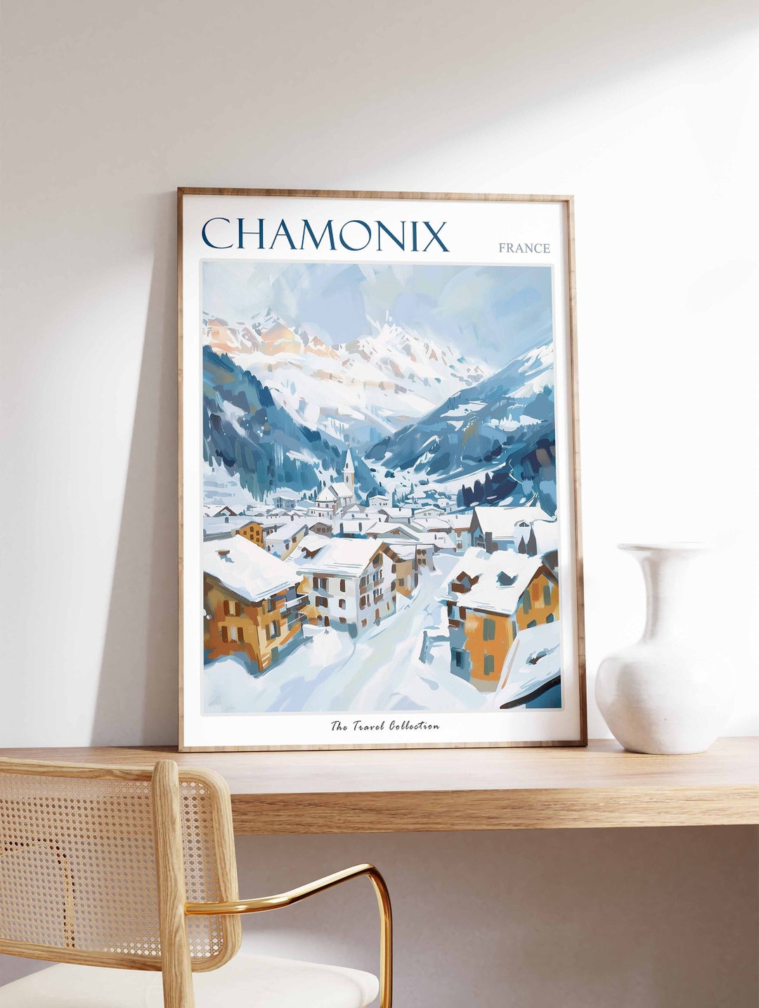 Chamonix Poster, Chamonix Travel Print, Tropical Decor, Landscape Wall ...