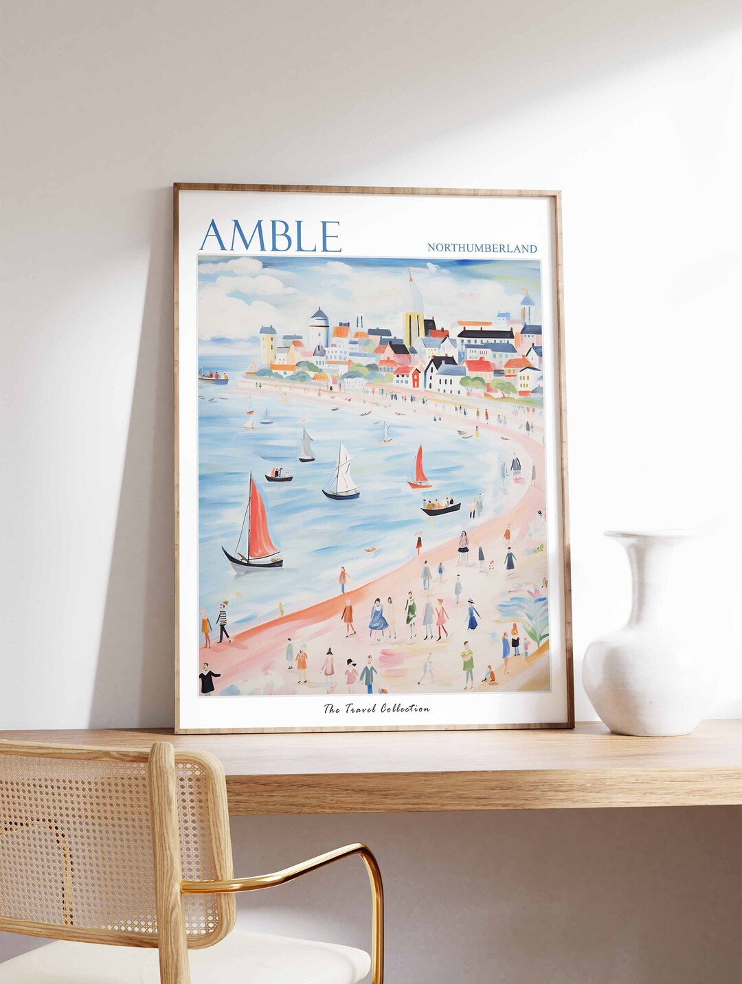 Amble Poster, Amble Travel Print, Northumberland Poster, Amble Coast ...