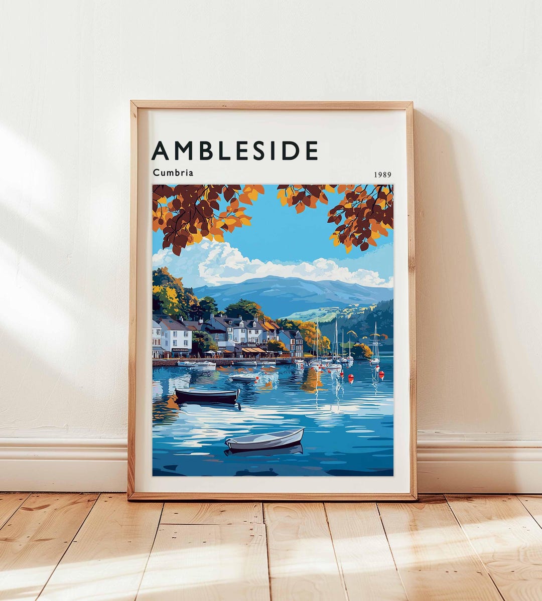 Ambleside Poster: Lake District Travel Print, UK Wall Art - Etsy