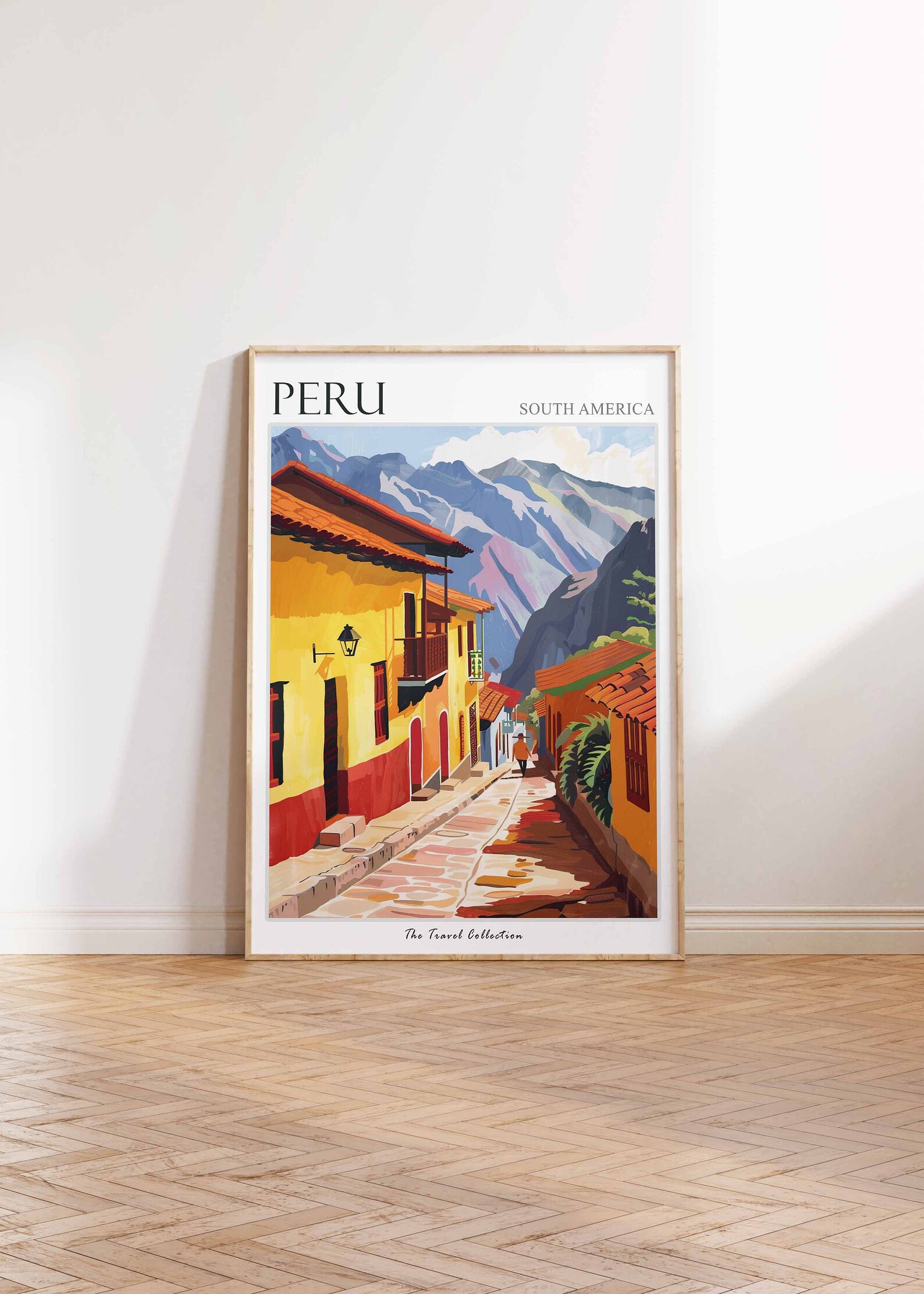 Peru Travel Poster: Andean Landscape Art Print - Etsy