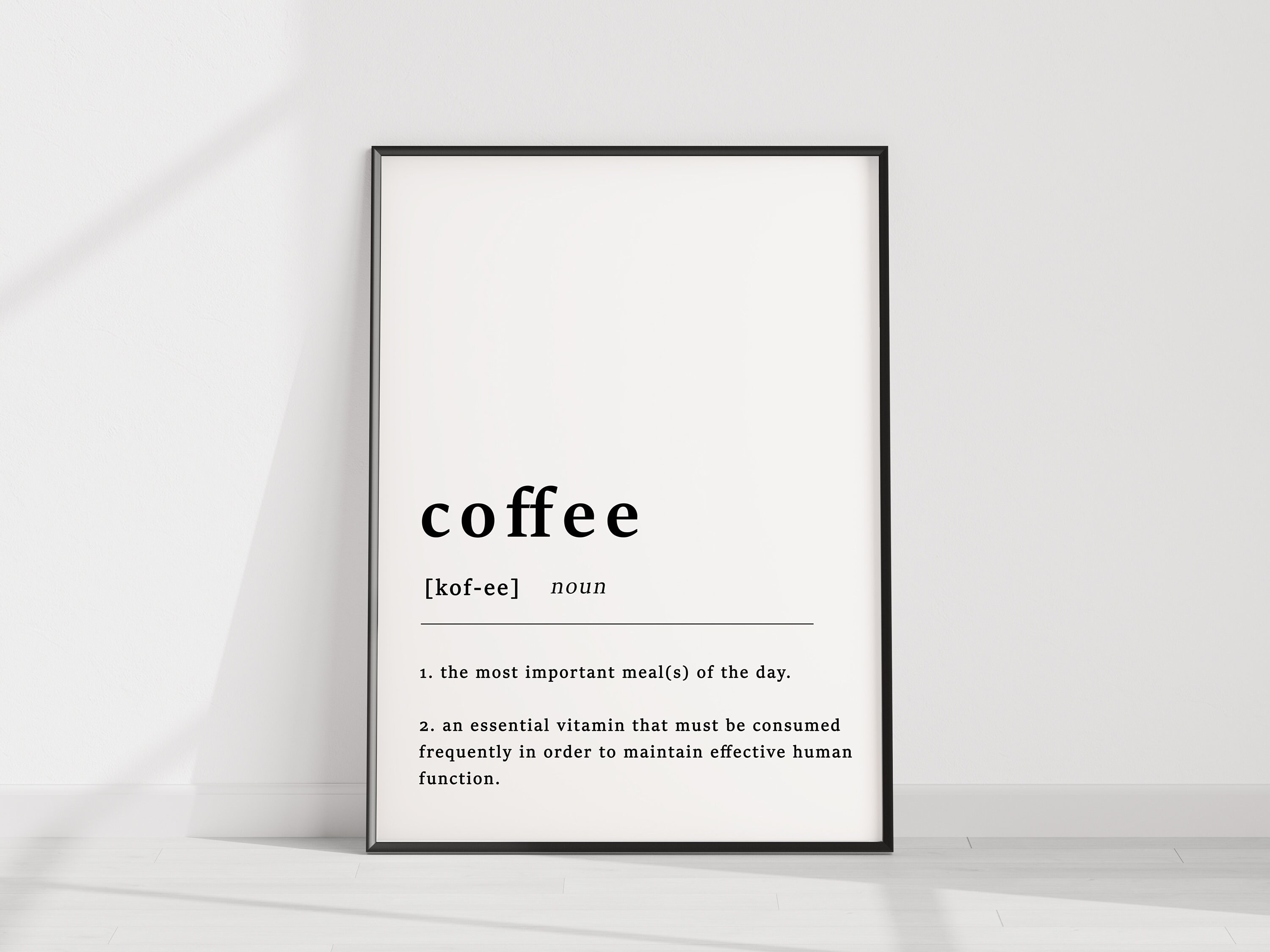 Definition Of Coffee Quote Poster Print Coffee Print Home | Etsy