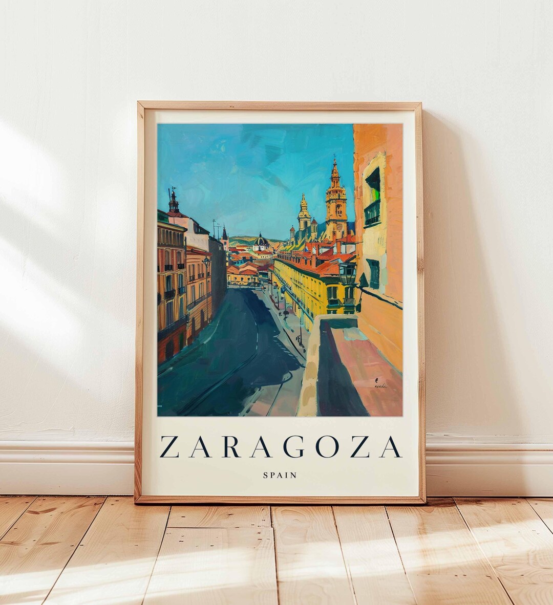 Zaragoza Spain Travel Poster: Basilica Del Pilar, Aragon Wall Art - Etsy