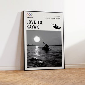 Love to Kayak Poster, Kayaking Print, Kayaking Wall Art , Gift for ...