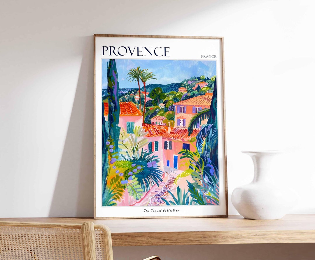 Provence Poster, France Travel Print, French Decor, Europe Travel ...