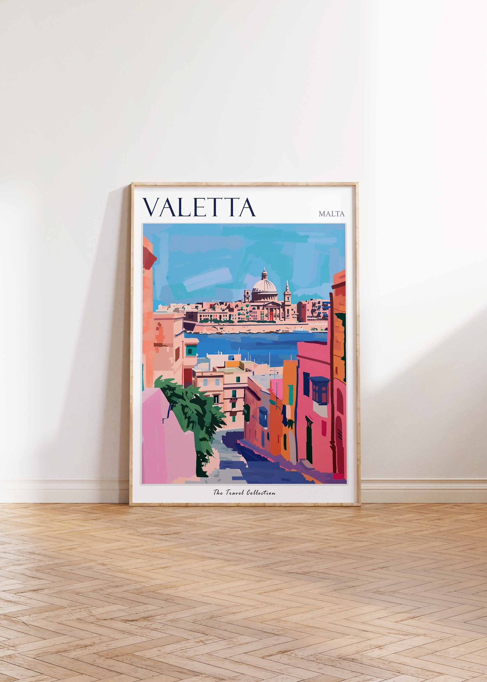 Valletta Malta Travel Poster: Mediterranean City Wall Art - Etsy
