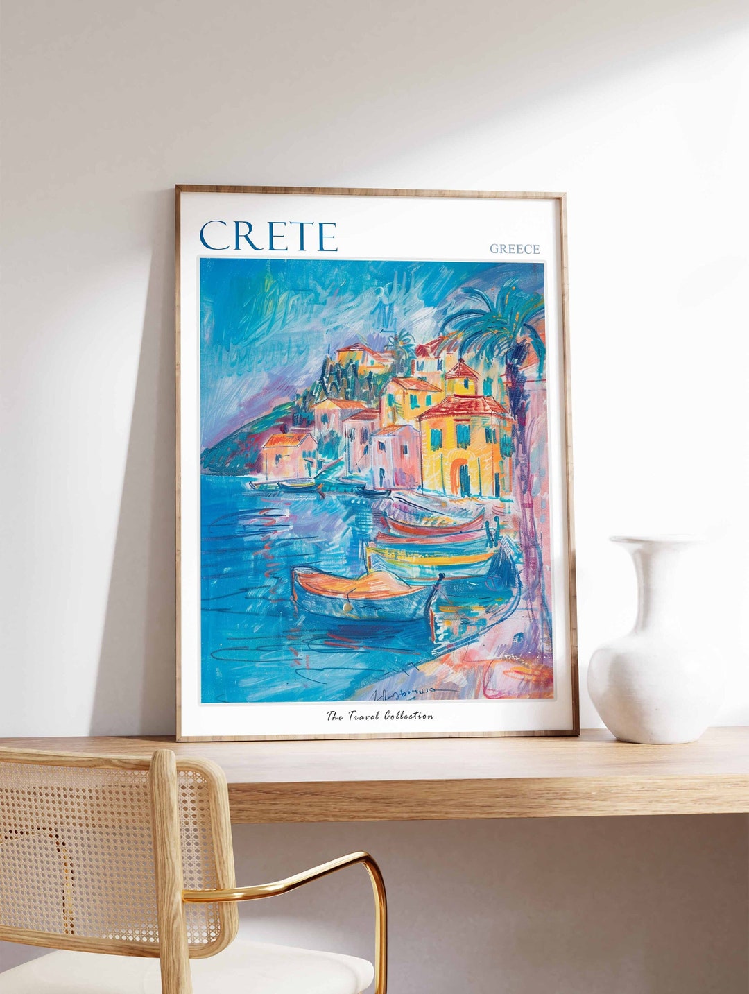 Crete Poster, Crete Travel Print, Greek Travel Poster, Tropical Decor ...