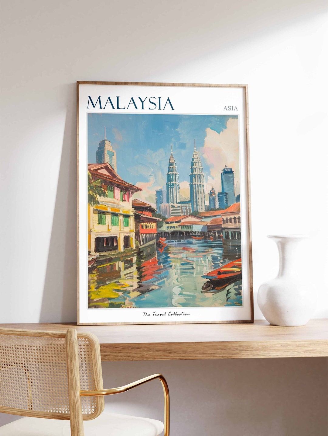 Malaysia Travel Poster, Malaysia Travel Print, Tropical Decor ...