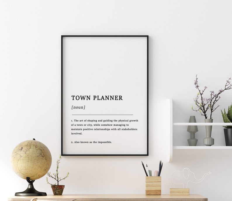 Definition of A Town Planner Quote Poster Town Planning - Etsy