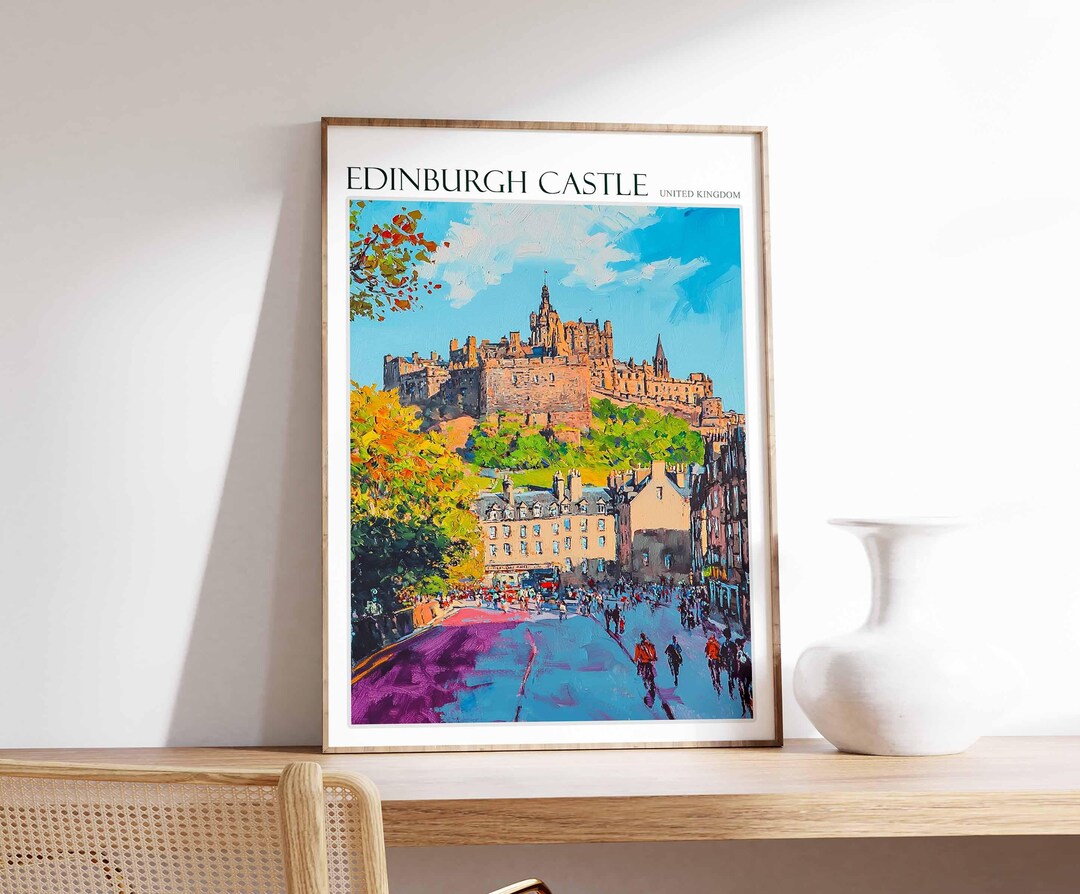 Edinburgh Castle Poster, England Travel Print, British Decor, United ...