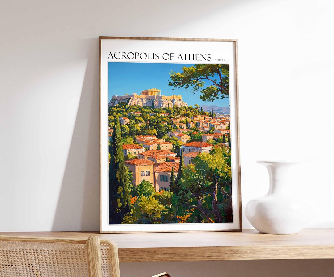 Acropolis of Athens Poster, Acropolis of Athens Travel Print, Greek ...