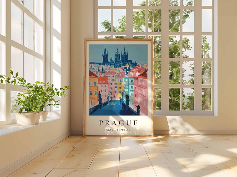 Minimalist Prague Poster: Czech Republic City Map Art - Etsy