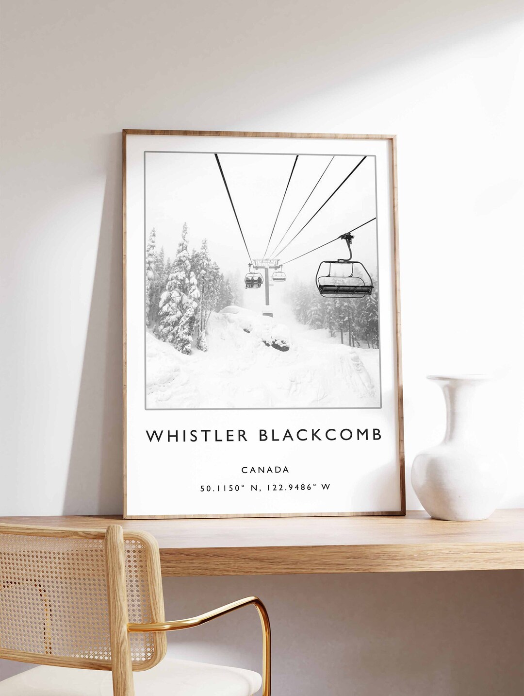 Whistler Blackcomb Poster, Whistler Blackcomb Ski Print, Whistler ...