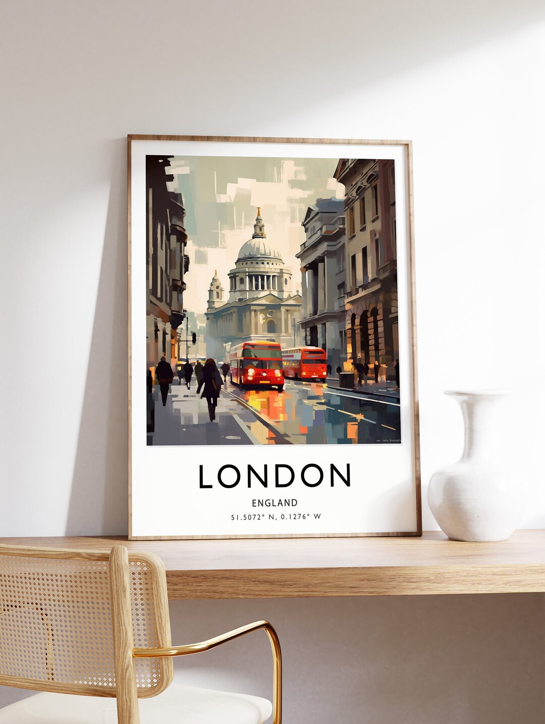 London Travel Poster: Colorful English Art Print - Etsy