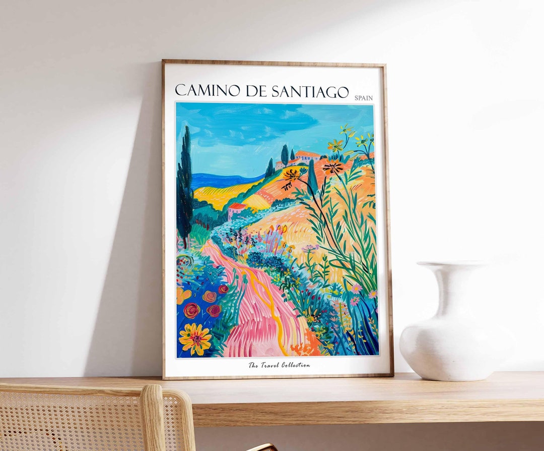 Camino De Santiago Poster, Spain Travel Print, Spanish Decor, Europe ...