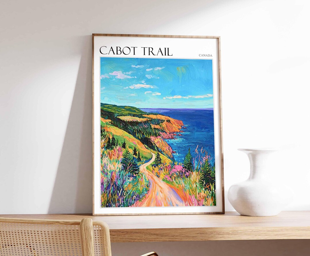 Cabot Trail Poster, Cabot Trail Art, Canadian Travel Print, Canada ...