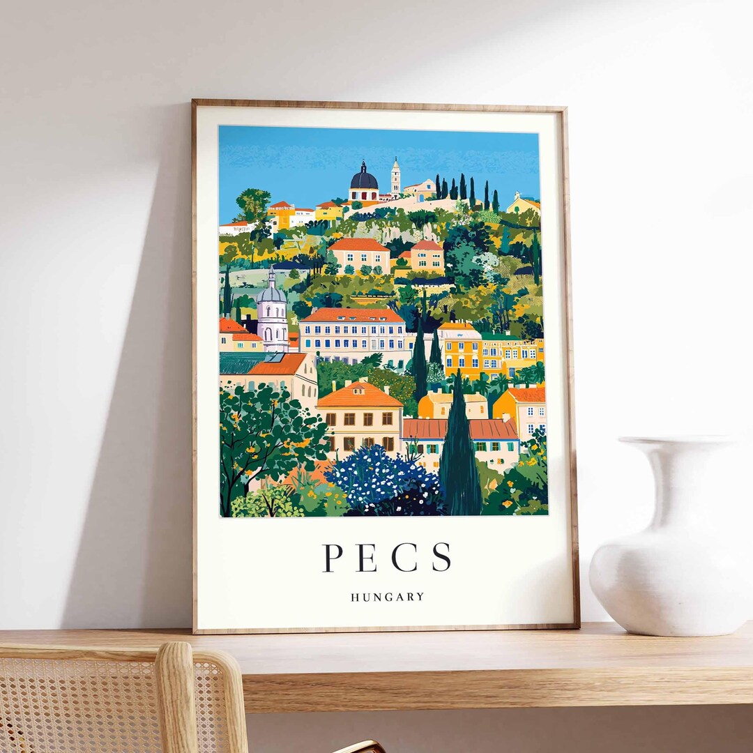 Pecs Poster, Hungary Poster, Pecs Wall Art, Pecs Print, Hungary Travel ...