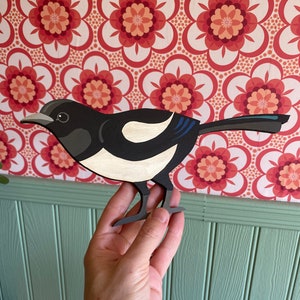 Hand Painted Magpie Pair to Sit on Top of a Door Frame - Etsy UK