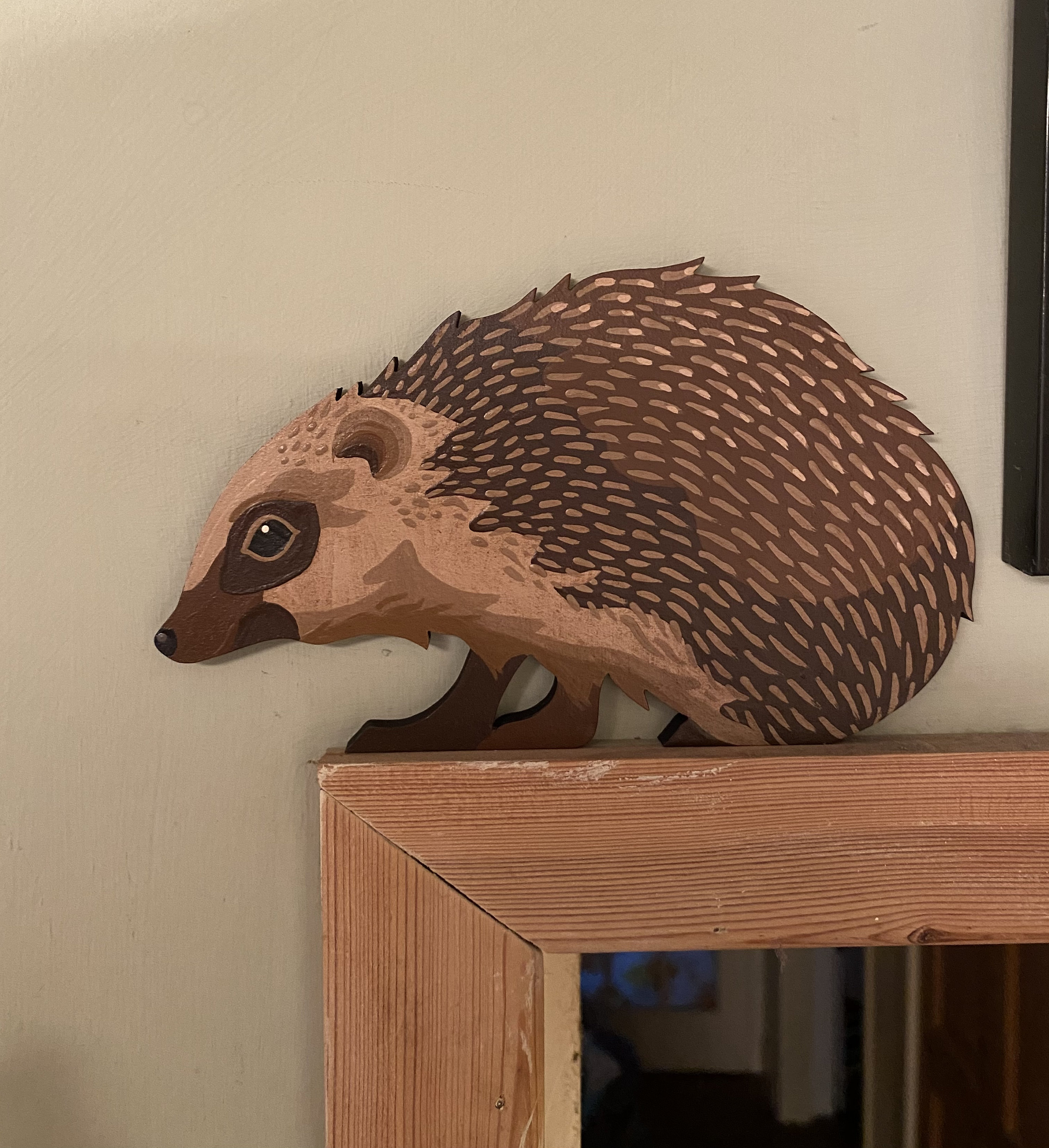 Hand Painted Hedgehog to Sit on a Door Frame Picture Rail or - Etsy UK